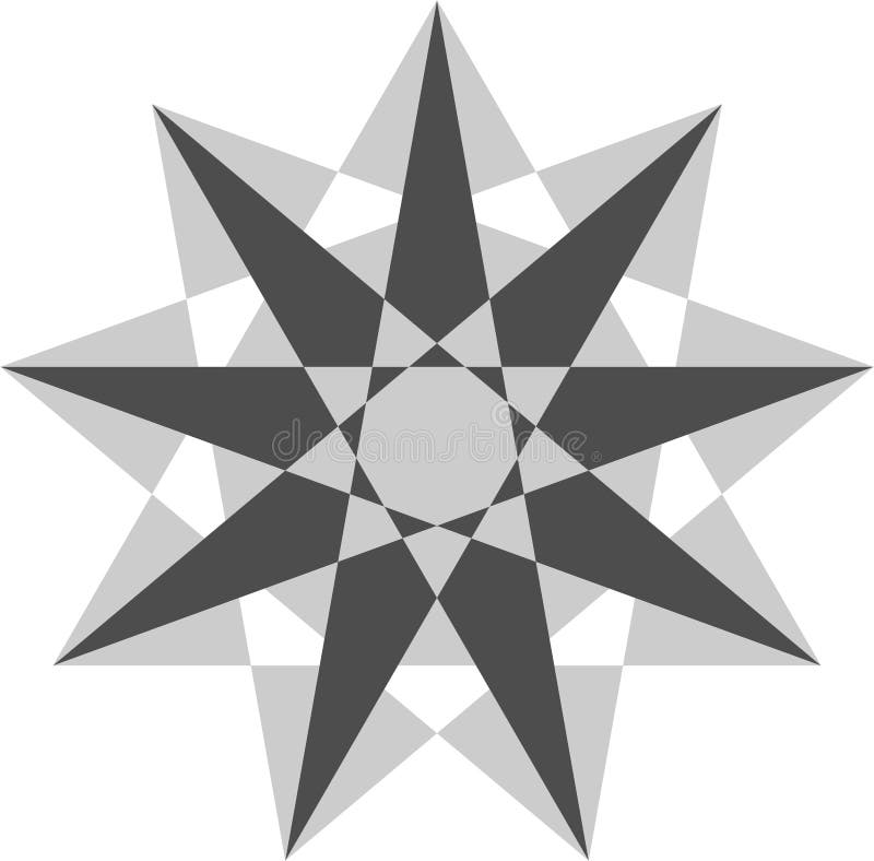 Decorative Monochrome Design, the Development of a Star Shape Stock ...