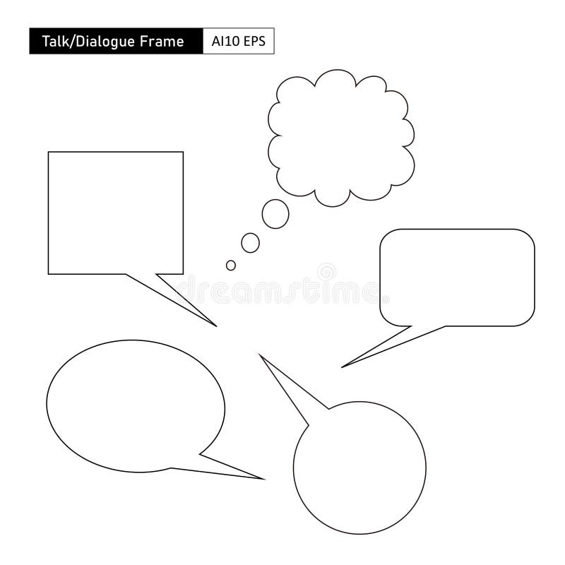 Dialogue Frame Variant, Widely Used As a Dialogue Template Stock Vector ...