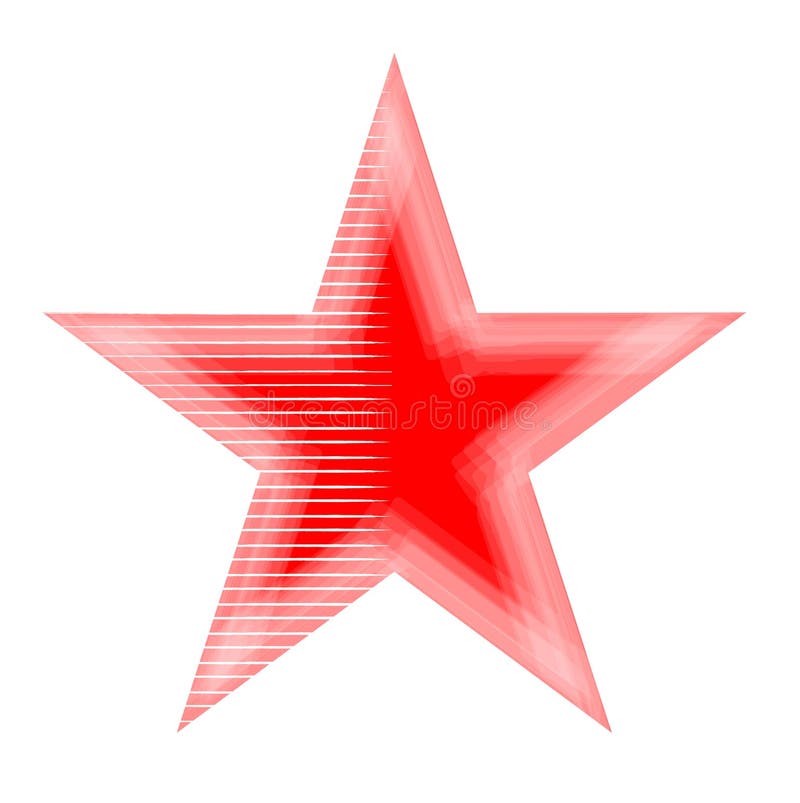 A Red Star with Transparent Lines Stock Vector - Illustration of ...