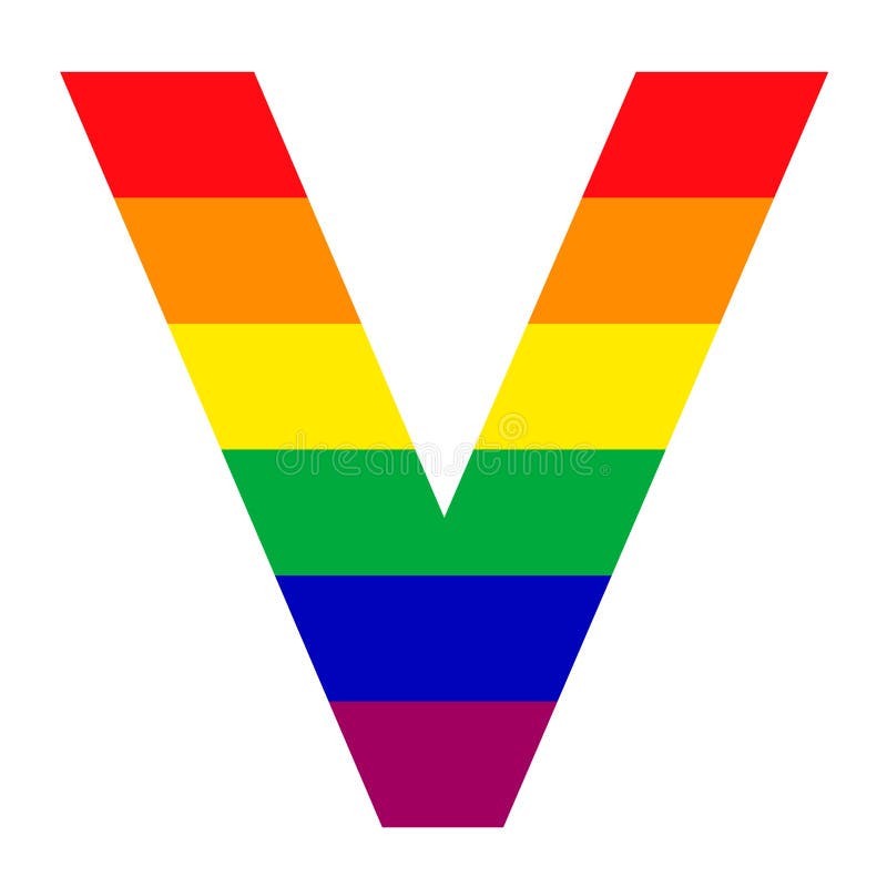 Letter V Rainbow Stock Illustrations – 761 Letter V Rainbow Stock ...