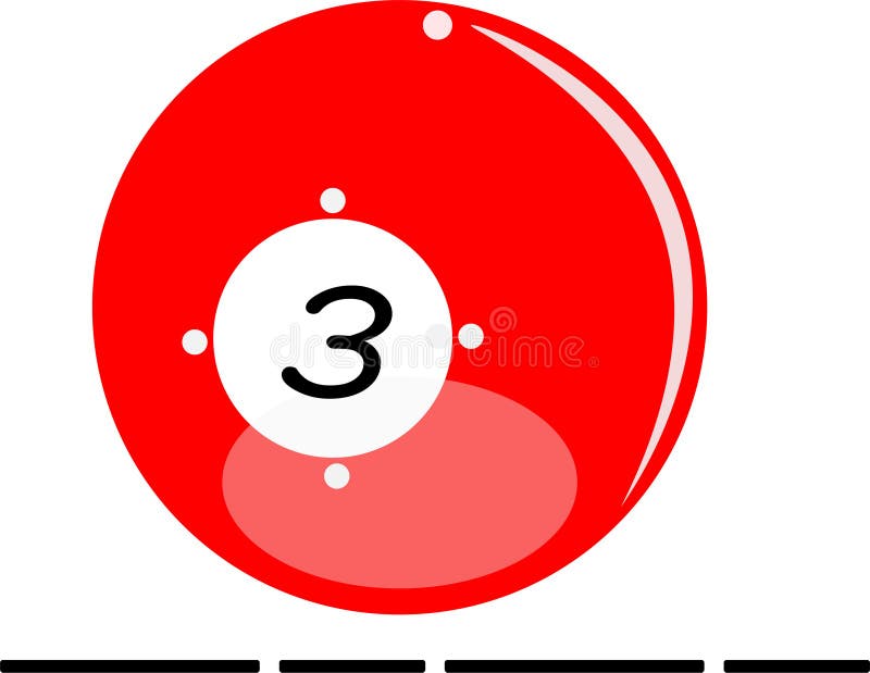 Vectors of the Billiard Balls Number Three Stock Vector - Illustration ...