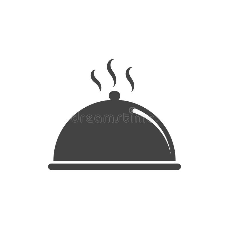 Service Dinner Plate Icon Illustration. Food Tray Icon Stock Vector ...
