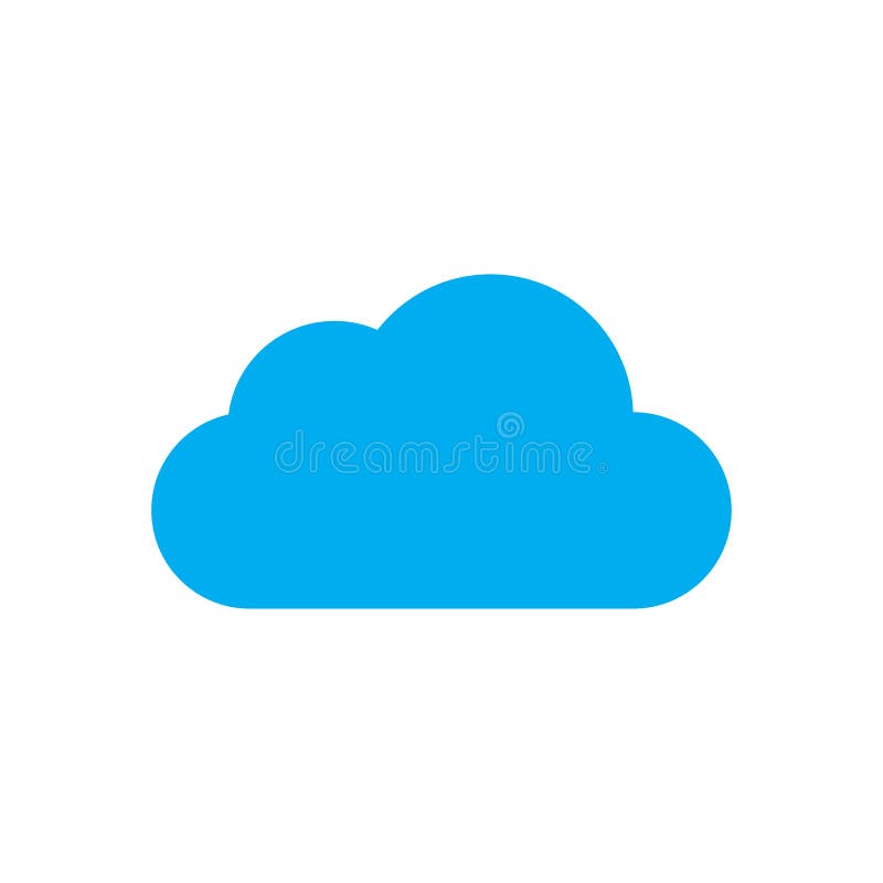 Simple Blue Cloud Shape Symbol Vector Stock Vector - Illustration of ...