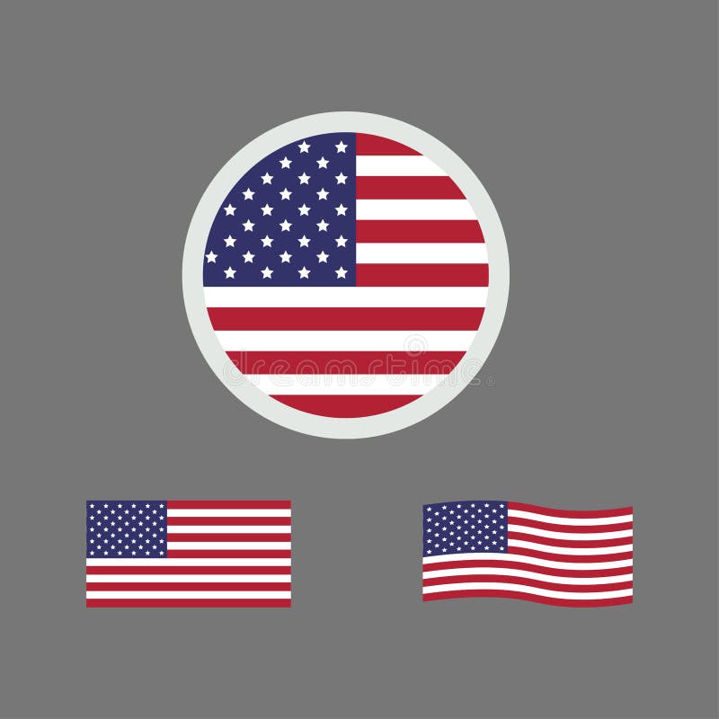 United States of America Flag. Vector Illustration of United States ...