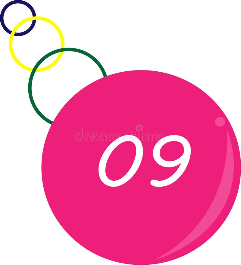 Flat Arrow Circle Point of Number Nine Stock Vector - Illustration of ...