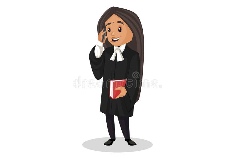 Female Judge Vector Cartoon Illustration Stock Vector - Illustration of ...
