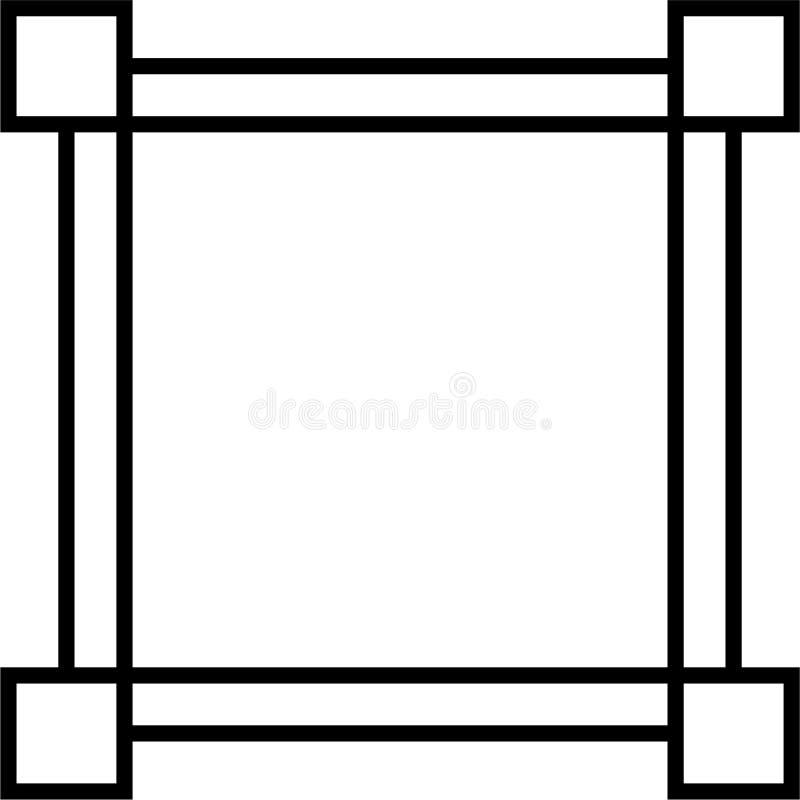 Vector of Black Square Path Stock Vector - Illustration of signs ...