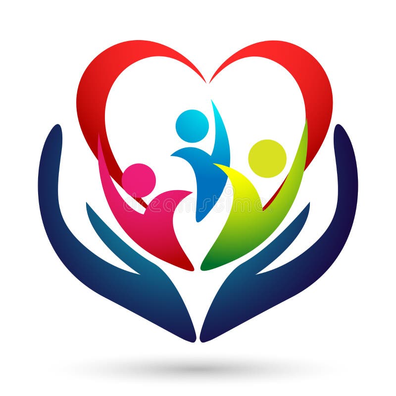 Family Union Heart Shape Logo Stock Illustrations – 925 Family Union ...