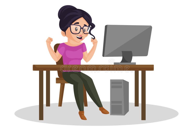 Young Girl Graphic Designer Stock Illustrations – 1,162 Young Girl ...