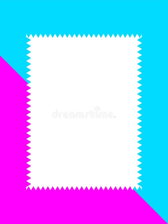 Colourful Paper Cut Border Design Isolated Stock Vector - Illustration ...