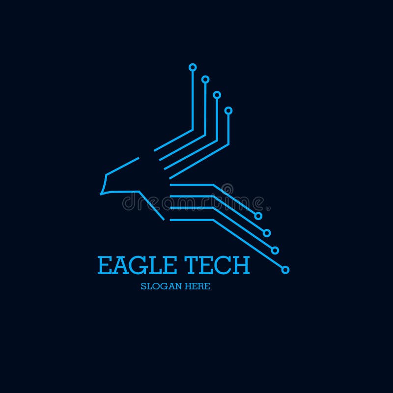 Eagle Tech Logo Design with a Business Card Vector Stock Vector ...