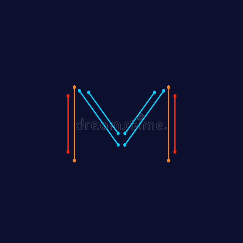 Letter M Tech Circuit Stock Illustrations – 140 Letter M Tech Circuit ...
