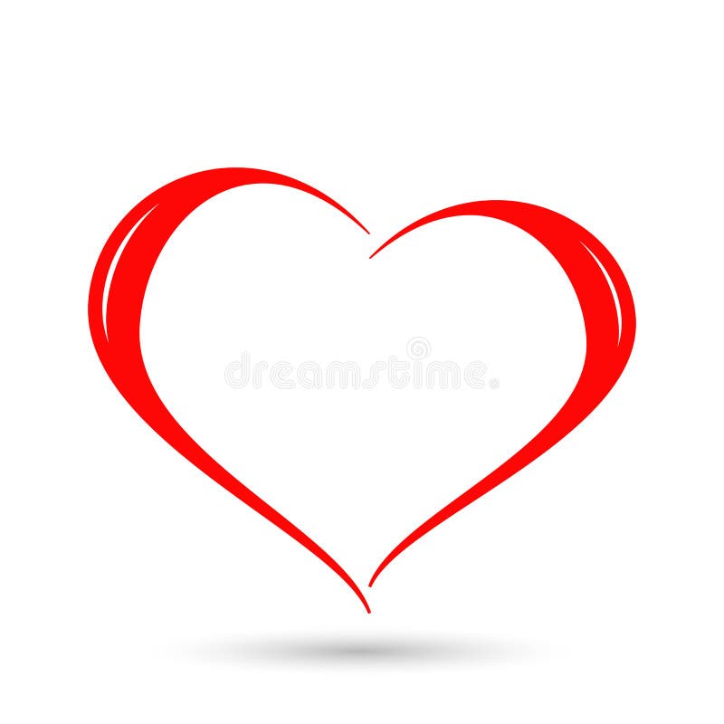 Abstract Half Heart Illustration Vector Icon for Love Valentine Couple ...