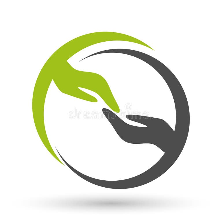 Helping Hands Logo Icon Illustration Abstract Vector Sign Flat Simple ...