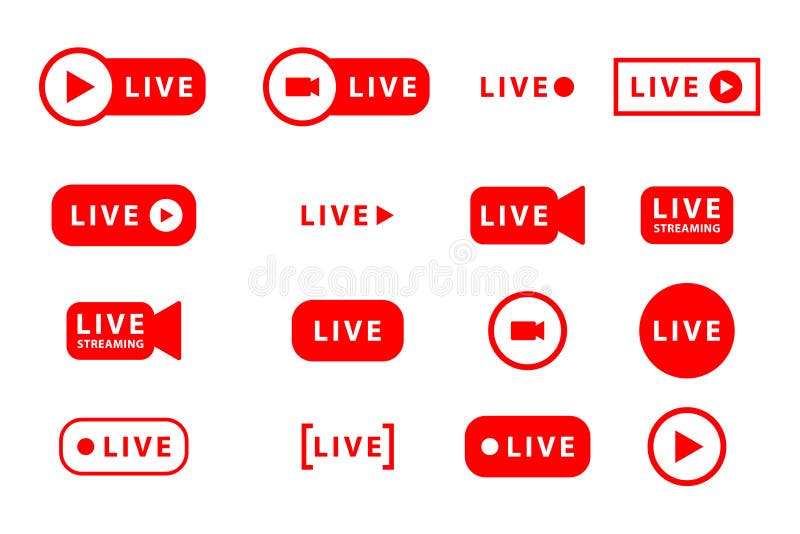 Live Streaming Icons. Live Streaming Symbol for Tv, Shows, Movies ...