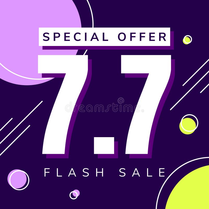 7.7 Sale Banner for Your Social Media Stock Vector - Illustration of ...