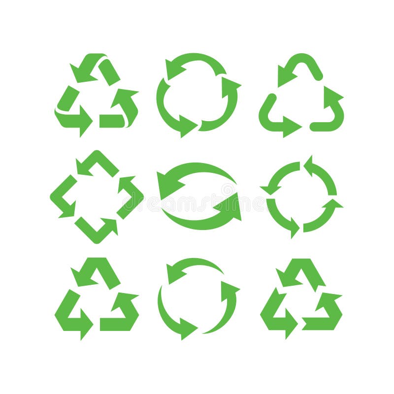 Recycle Icon, Recycle Recycling Symbol. Vector Illustration Stock ...