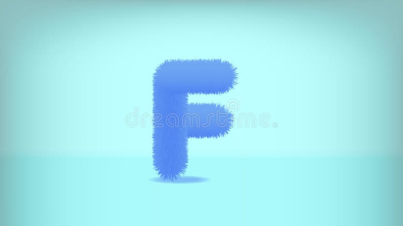 Fluffy English Letter F for Background Stock Illustration ...
