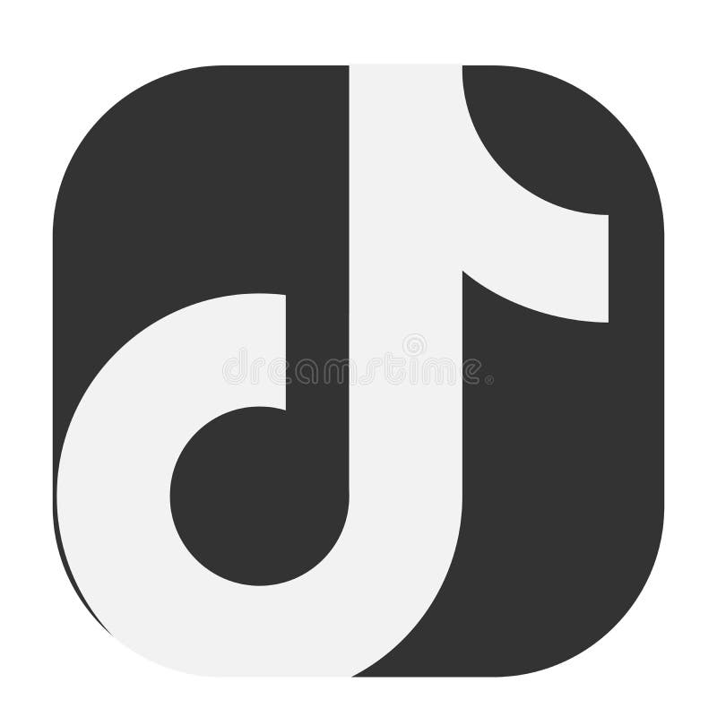 Tik Tok Popular Social Media Logo Icon Abstract Vector Flat Simple ...