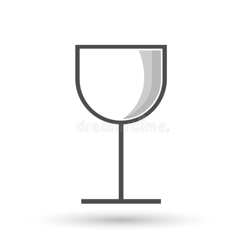 Outline of Glass Illustration on Table Glass Abstract Outline ...