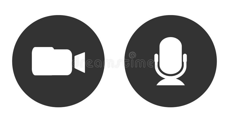 Abstract Video Camera Microphone Podcast Digital Radio Audio Table ...