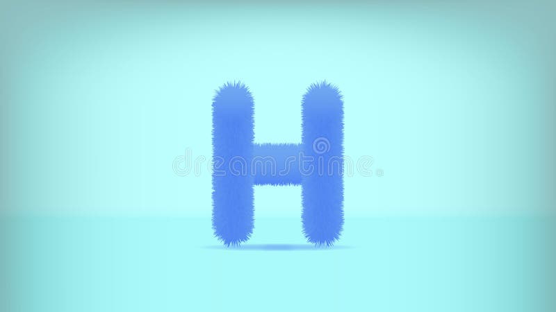 Fluffy English Alphabet Letter H Stock Illustration - Illustration of ...