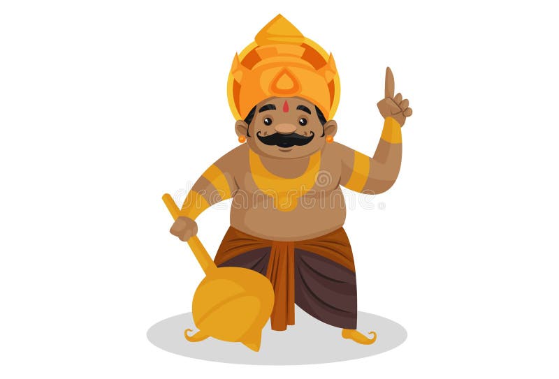 Kumbhakarna Vector Cartoon Illustration Stock Vector - Illustration of ...