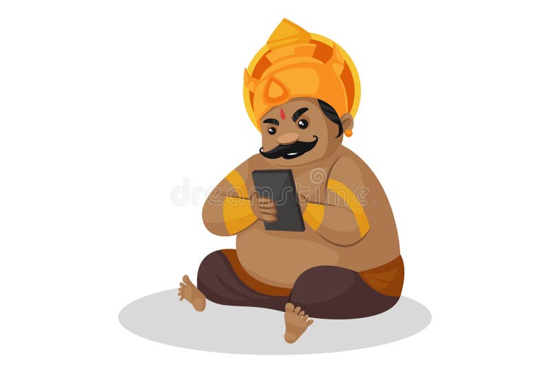 Kumbhakarna Vector Cartoon Illustration Stock Vector - Illustration of ...