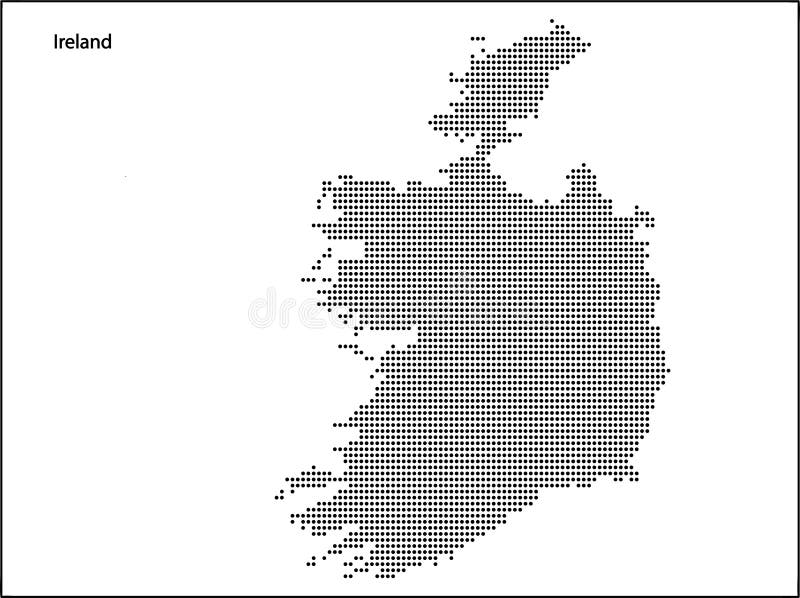 Vector Halftone Dotted Map of Ireland Country Stock Vector ...