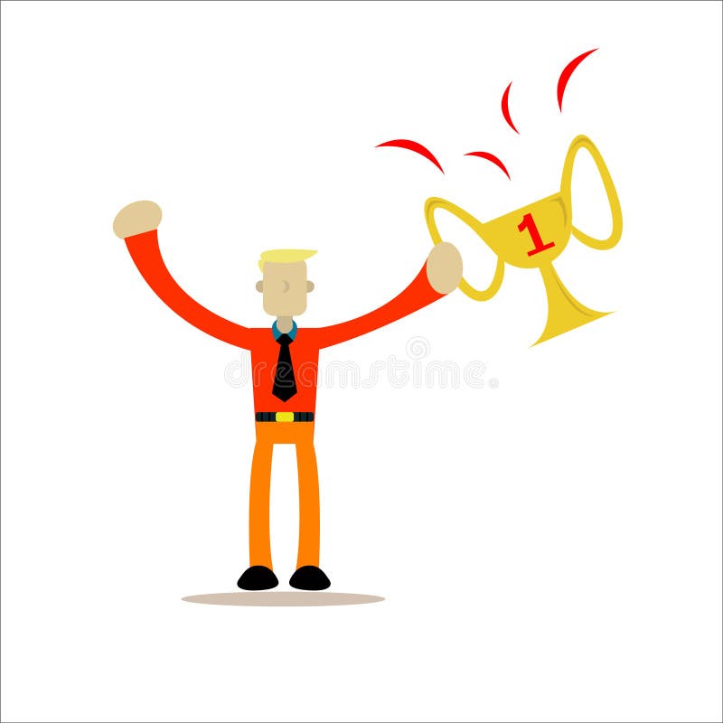 A boss s victory stock vector. Illustration of yrophy - 221449647