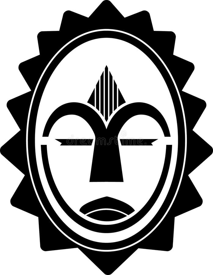 The african sun mask stock vector. Illustration of diagram - 221717663