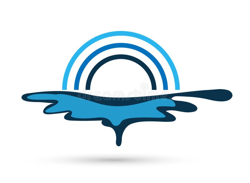 Simple Water Splash Logo Icon Water Flow Water Drop Stock Vector ...