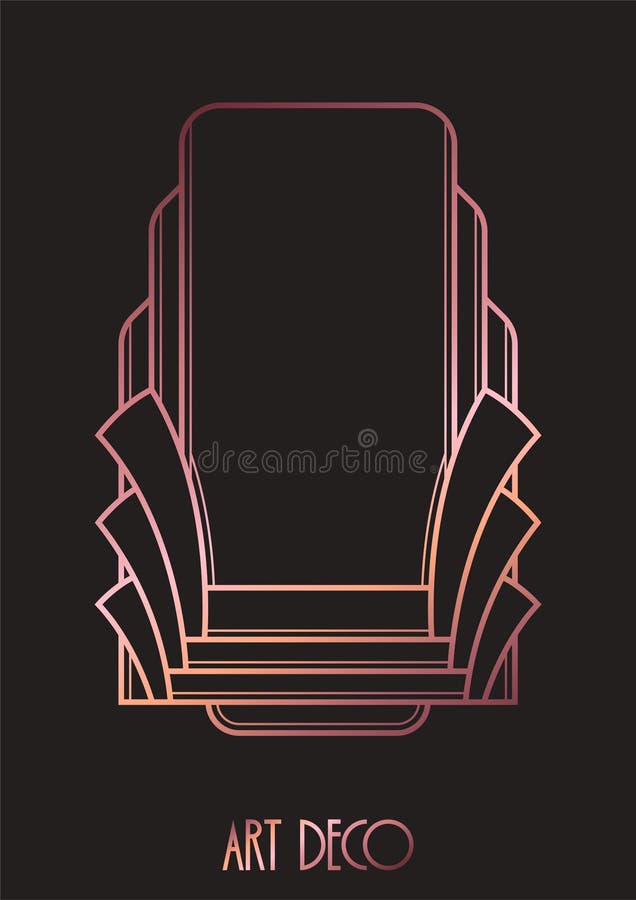 Art Deco Style Decorative Element Stock Vector - Illustration of decor ...