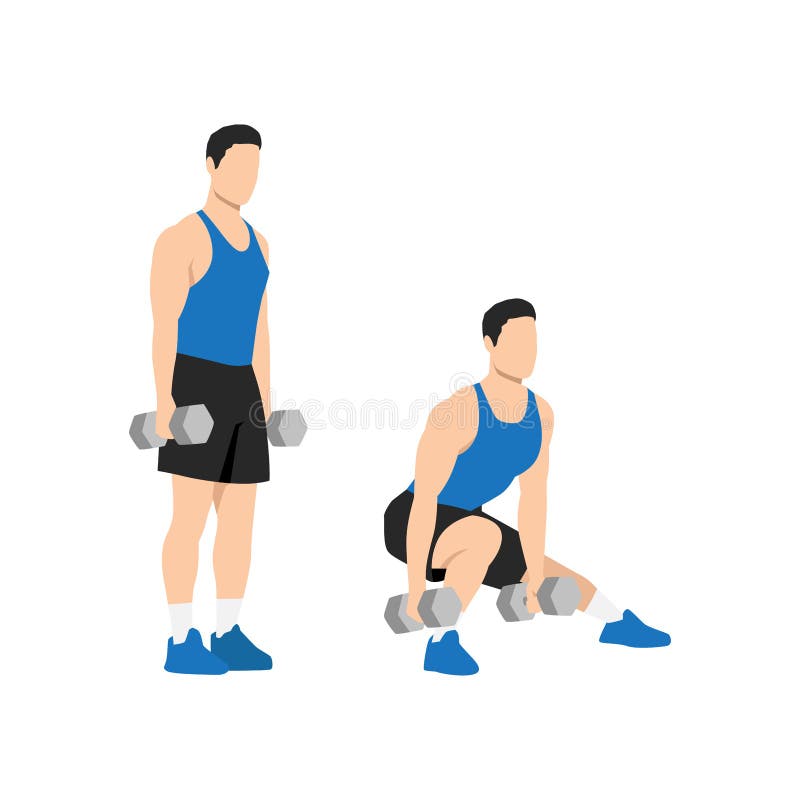 Dumbbell Side Bend Exercise Stock Vector - Illustration of side, yoga ...