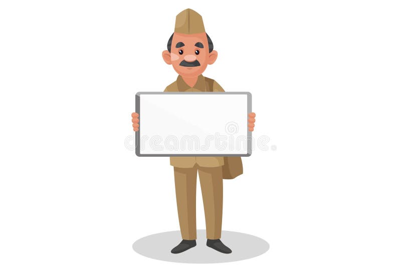Postman Vector Cartoon Character Illustration Stock Vector ...