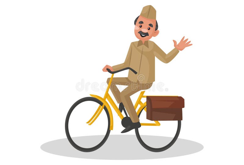 Postman Vector Cartoon Character Illustration Stock Vector ...