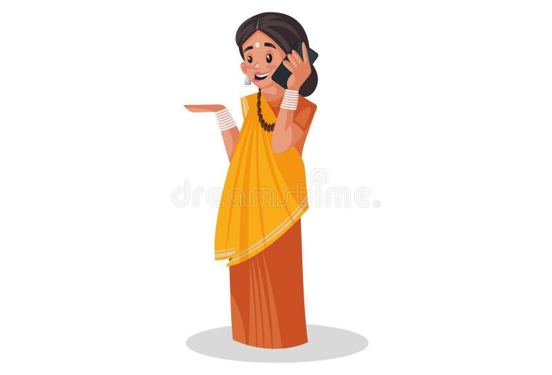 Indian Priestess Vector Cartoon Illustration Stock Vector ...