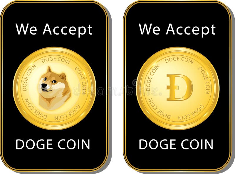 We Accepted Doge Coin Sign, Doge To the Moon, Shiba Inu SHIB, Doge Meme ...