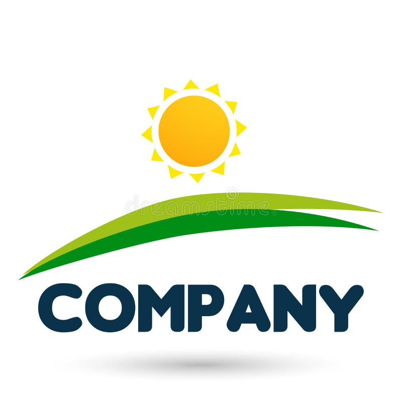 Abstract Sun Earth Globe Logo Green Energy Power of Sun Nature Vector ...