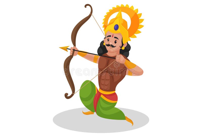 Arjuna Vector Cartoon Character Illustration Stock Vector ...