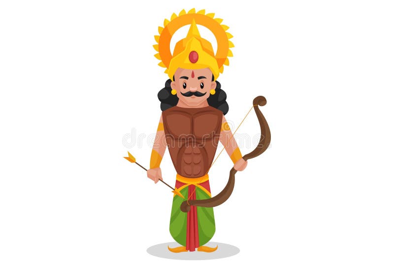 Arjuna Vector Cartoon Character Illustration Stock Vector ...