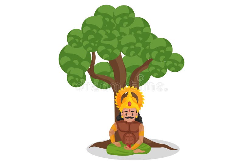 Arjuna Vector Cartoon Character Illustration Stock Vector ...