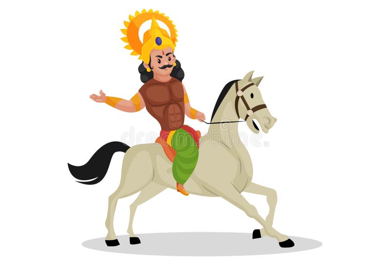 Arjuna Vector Cartoon Character Illustration Stock Vector ...