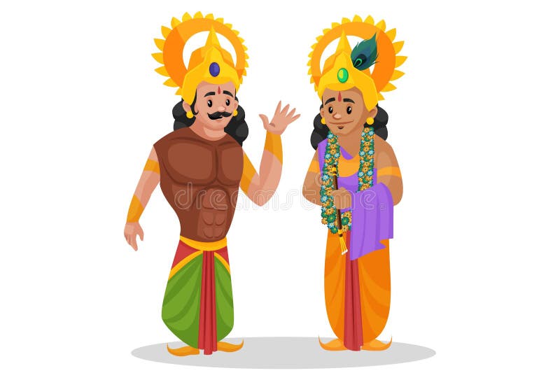 Arjuna Vector Cartoon Character Illustration Stock Vector ...