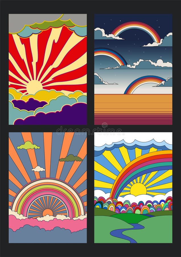 Hippie Poster Sun Rays Stock Illustrations – 147 Hippie Poster Sun Rays ...