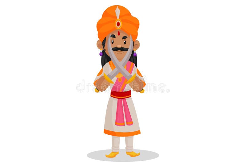 Samrat Ashok Vector Cartoon Illustration Stock Vector - Illustration of ...