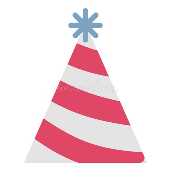 Birthday Cap Color Vector Icon Stock Vector - Illustration of color ...