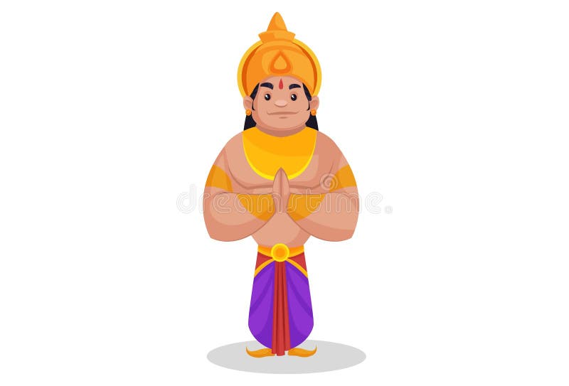Bhima Vector Cartoon Illustration Stock Vector - Illustration of epic ...