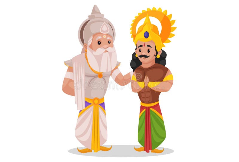 Bhishma Pitamaha Vector Cartoon Illustration Stock Vector ...