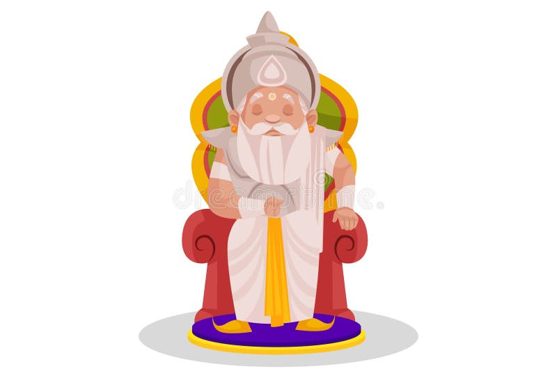 Bhishma Pitamaha Vector Cartoon Illustration Stock Vector ...
